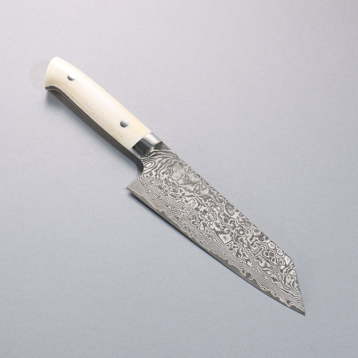 Takeshi Saji SG2 Black Damascus Bunka 180mm White Cow Bone Handle ...