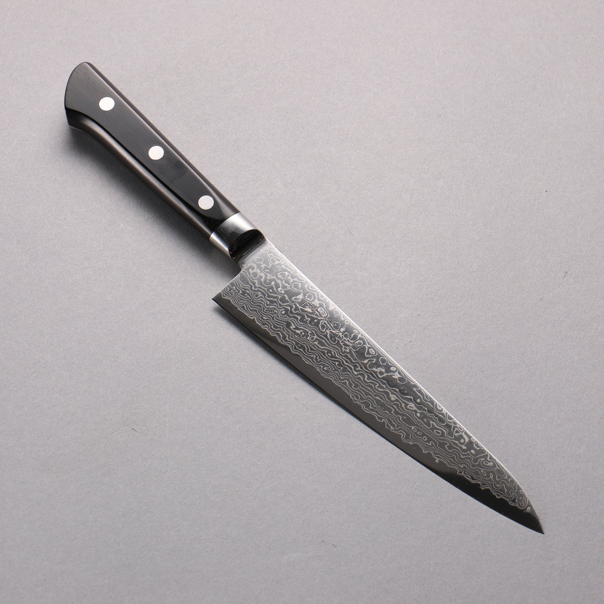 Ryusen Bonten Unryu VG10 63 Layer Damascus Gyuto 150mm Black Pakka woo ...
