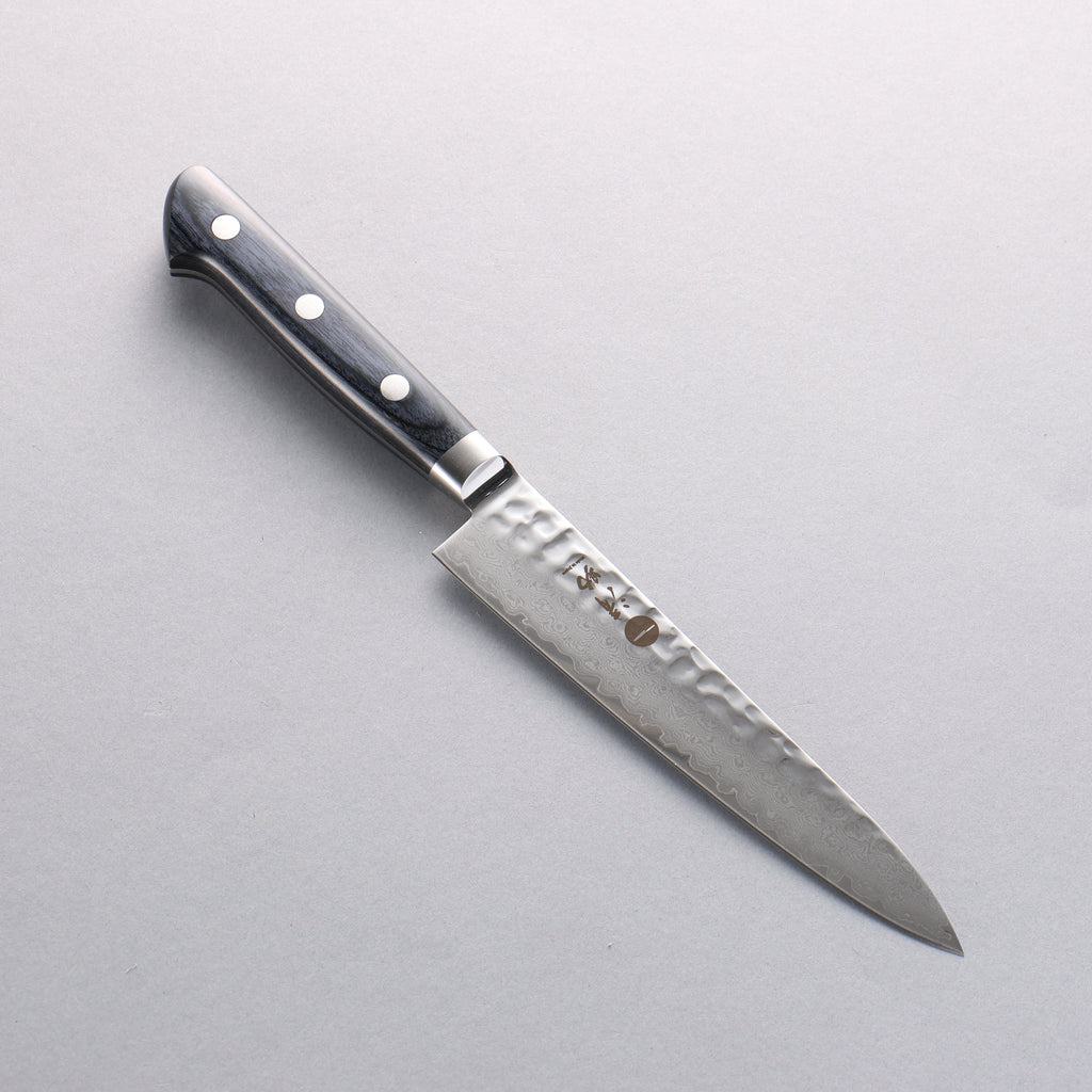 Seisuke VG10 33 Layer Hammered Petty-Utility 150mm Navy blue Pakka woo