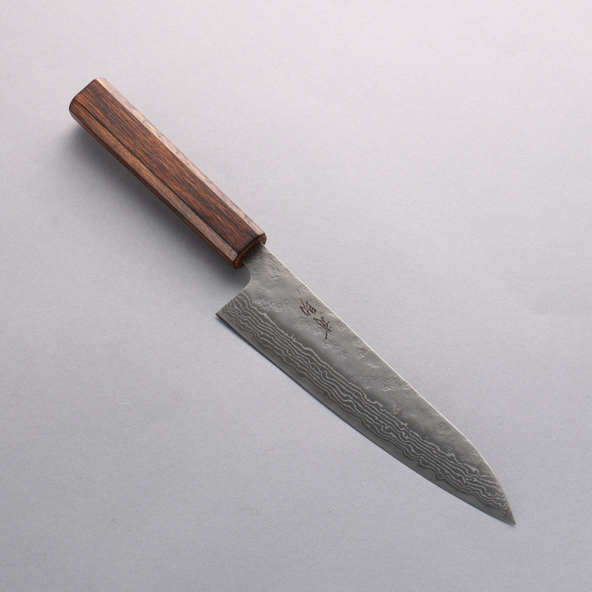 Seisuke Stainless Steel 440C Hammered Damascus Gyuto 180mm Oak Handle ...