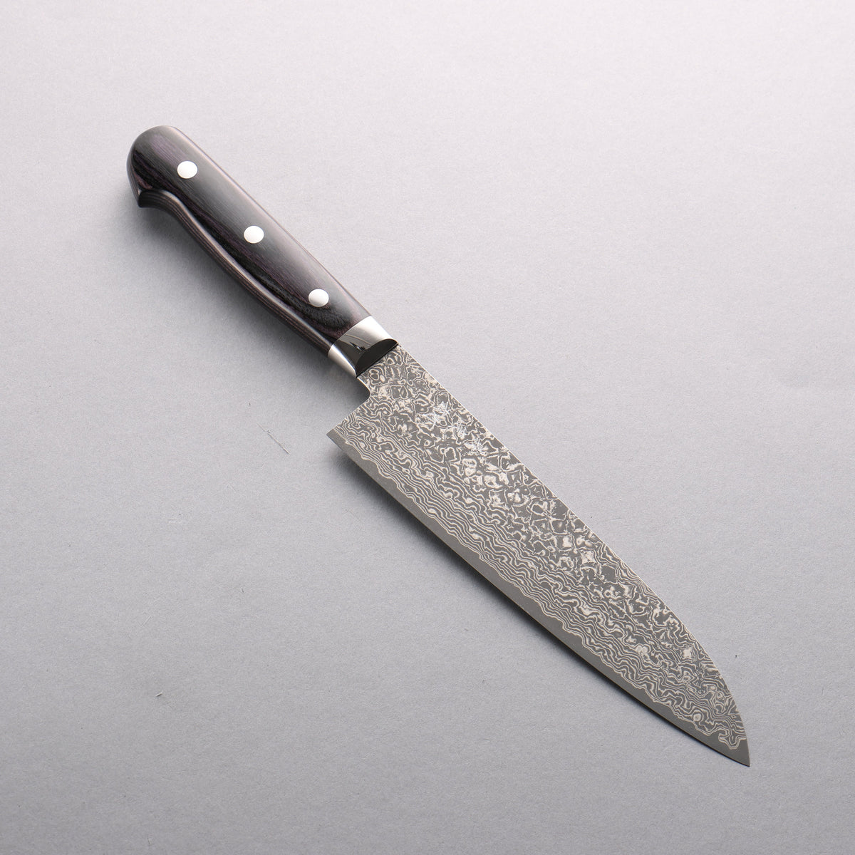 Yoshimi Kato VG10 Damascus Gyuto 180mm Purple Pakka wood Handle ...