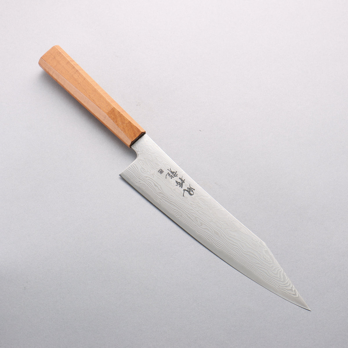 Ryusen Fukakuryu ATS314 63 Layer Damascus Kiritsuke Gyuto 210mm Curly ...