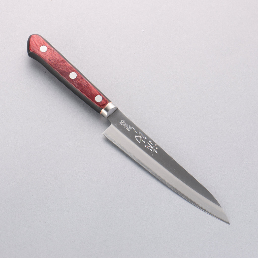 Seisuke Blue Super Migaki Finished Petty-Utility 145mm Red and Black P
