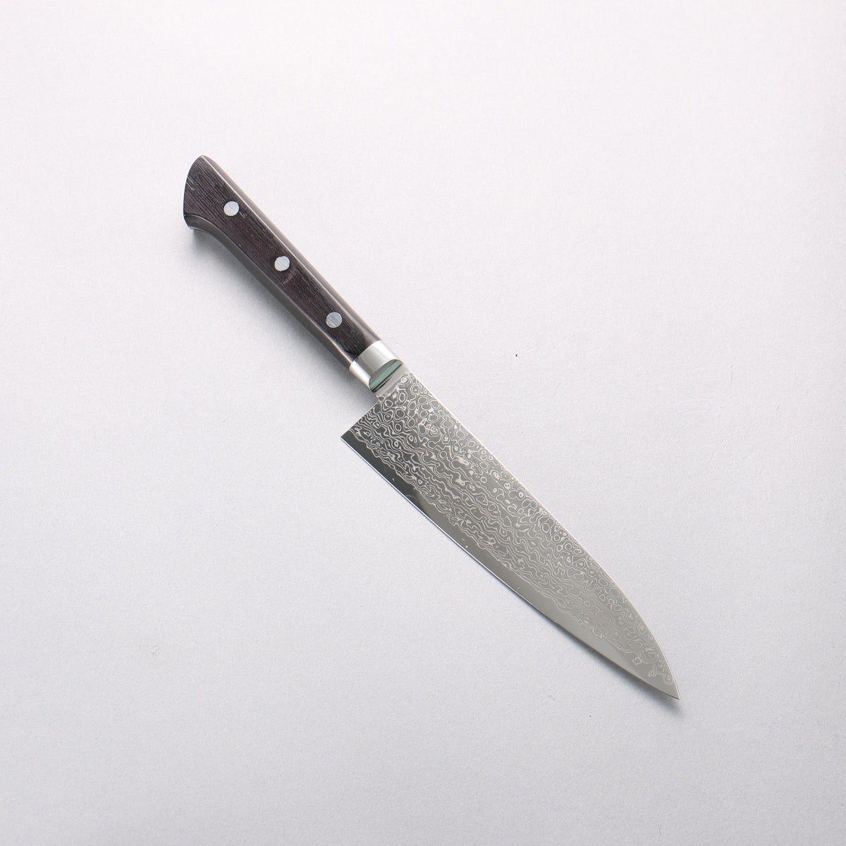 Ryusen Bonten Unryu VG10 63 Layer Damascus Gyuto 150mm Black Pakka woo ...
