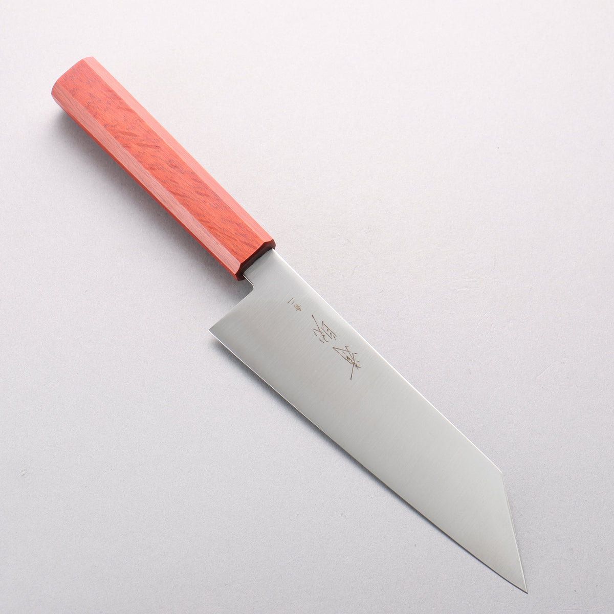 Seisuke Blue Steel No.2 Kiritsuke Gyuto 180mm Oak (Smokey Red) Handle ...