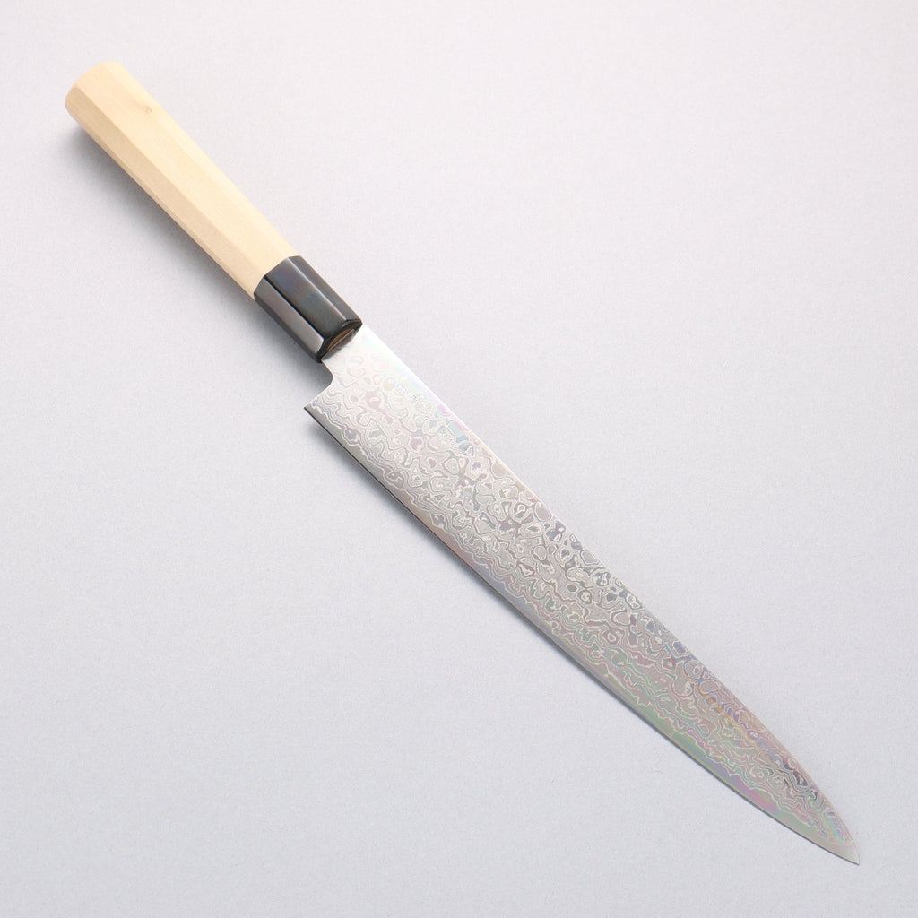 Misuzu AUS10 Damascus Migaki Finished Sujihiki 240mm Magnolia Handle