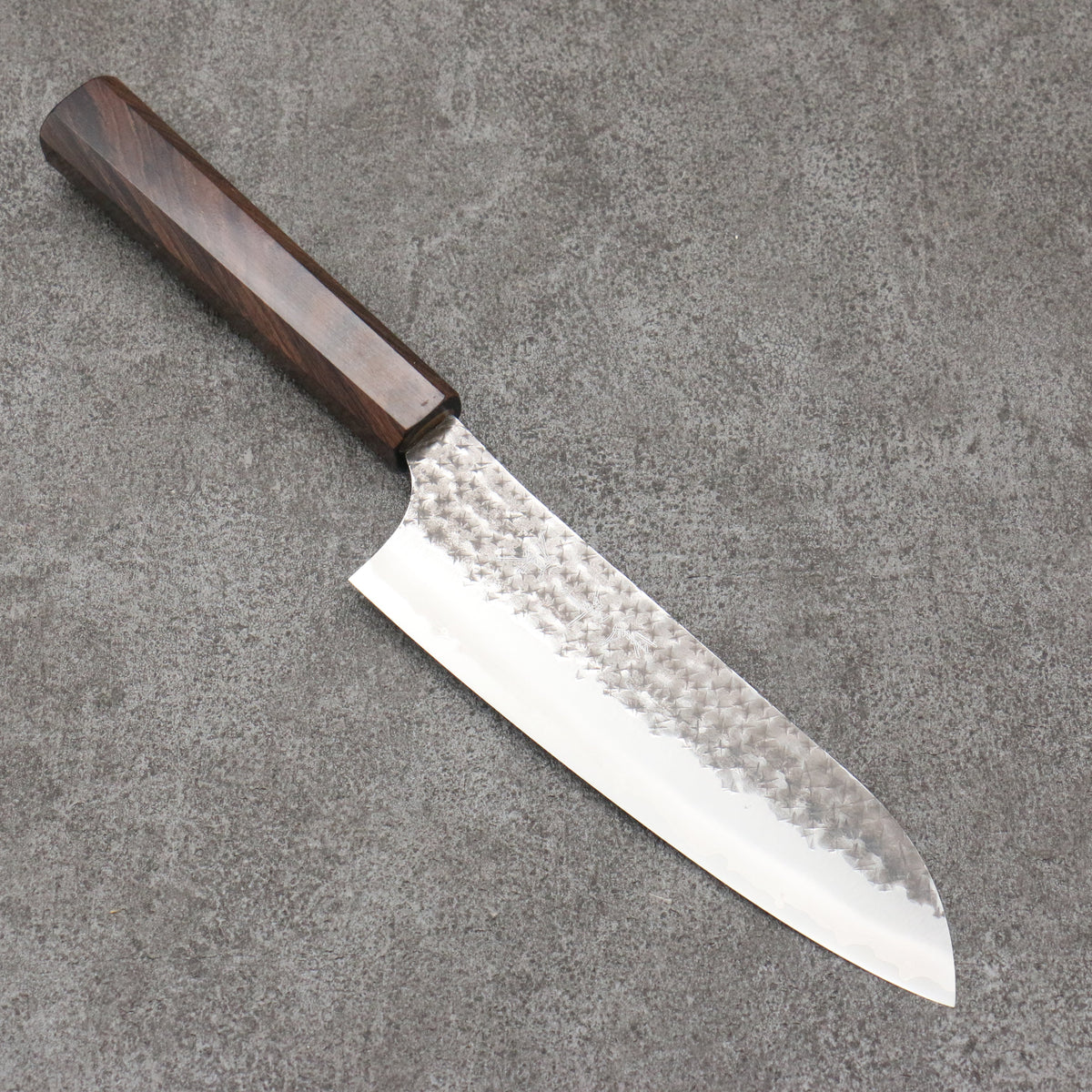 Yu Kurosaki Senko Ei Blue Super Hammered Black Finished Santoku 165mm ...