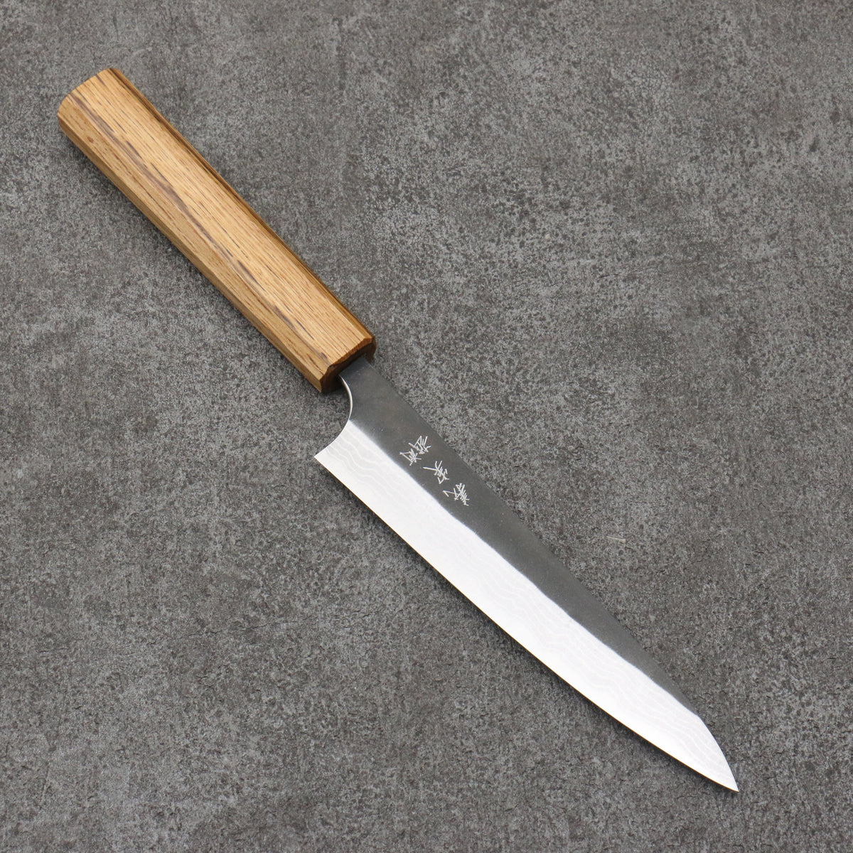 Yoshimi Kato White Steel Black Damascus Petty-Utility 150mm Live oak L ...