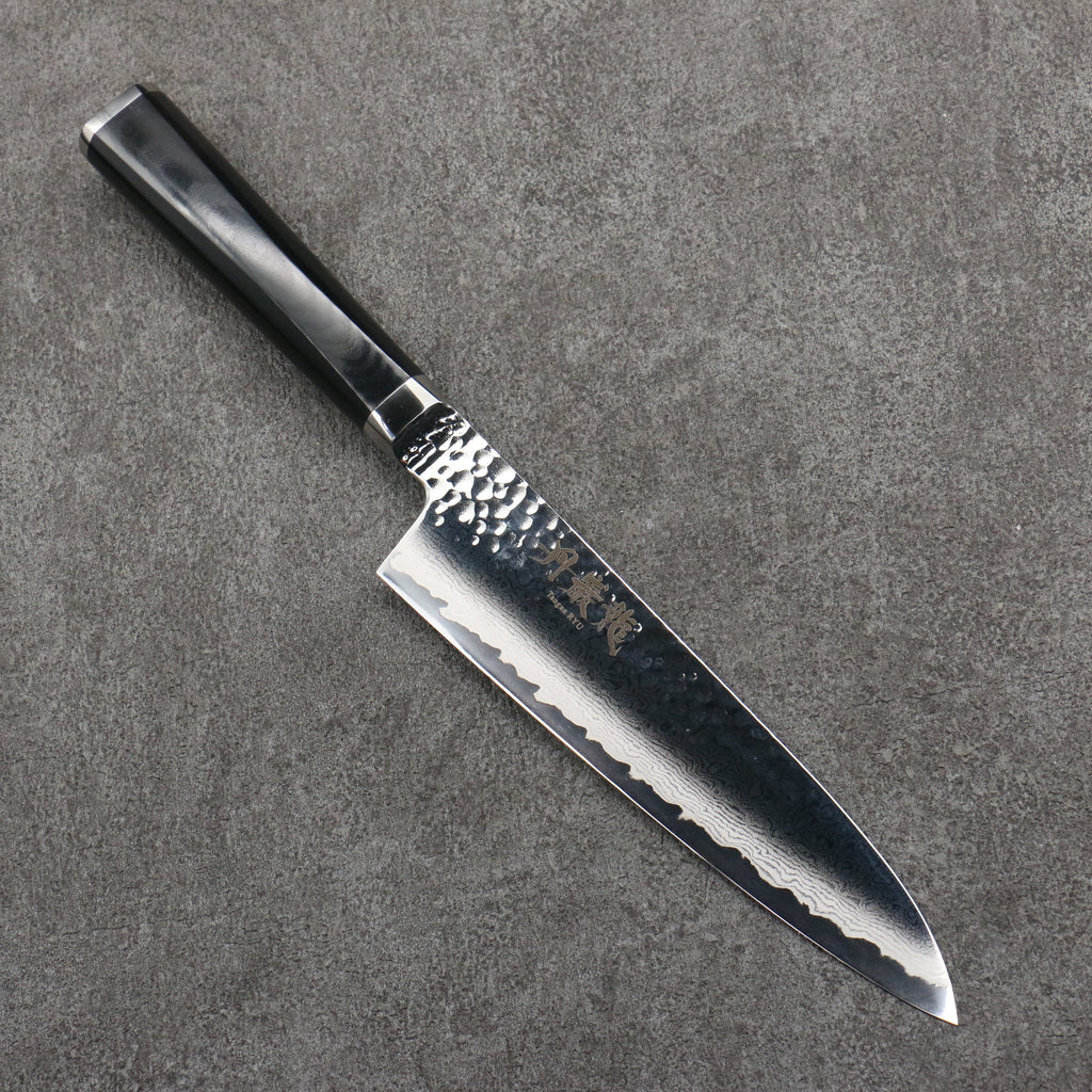 Ryusen Tanganryu VG10 67 Layer Damascus Gyuto 180mm Black Micarta Hand