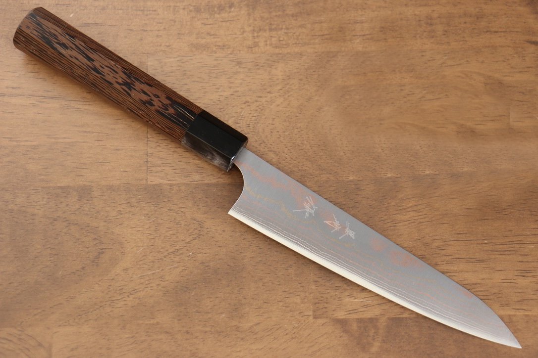 Yu Kurosaki Houou VG10 Colored Damascus Petty-Utility 150mm Wenge Hand ...