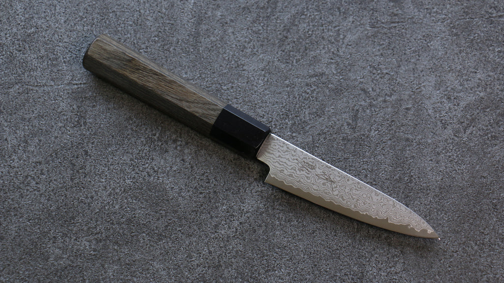 Seisuke VG10 Damascus Petty-Utility 120mm Gray Pakka wood Handle