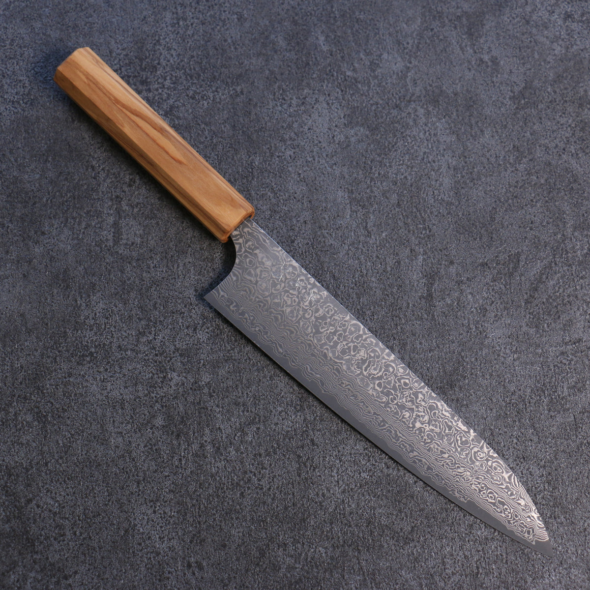 Yoshimi Kato VG10 Damascus Gyuto 210mm with Olive Wood Handle – Seisuke ...