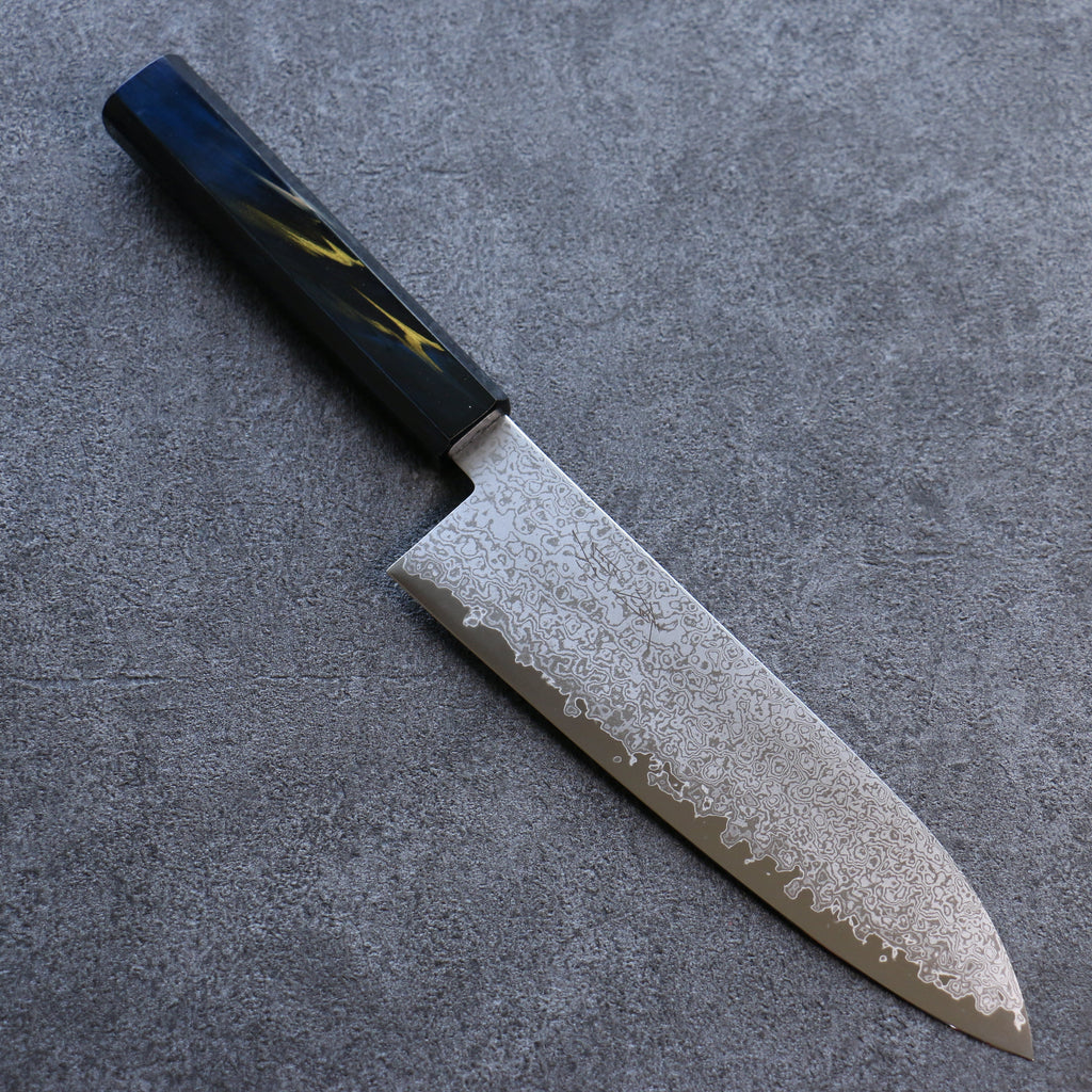 Seisuke VG10 Damascus Santoku 180mm Wood(Lacquered) Handle