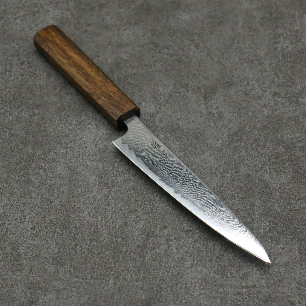 Seisuke Nami AUS10 Migaki Damascus Petty-Utility 150mm Oak Handle