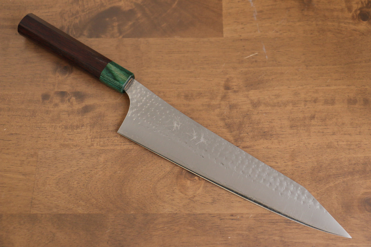 Yu Kurosaki Senko Ei SG2 Hammered Gyuto 240mm Shitan Handle (Green ...